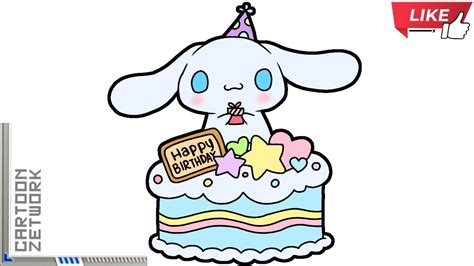 CZ How To Draw Cinnamoroll Birthday Cake Sanrio Drawing Steps C Z