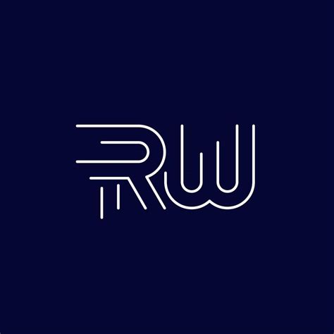 RW Letters Logo Line Vector 2929187 Vector Art At Vecteezy