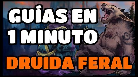GUIA DRUIDA FERAL PVP WOTLK GUIAS EN 1 MINUTO BALTHA LK WOW YouTube
