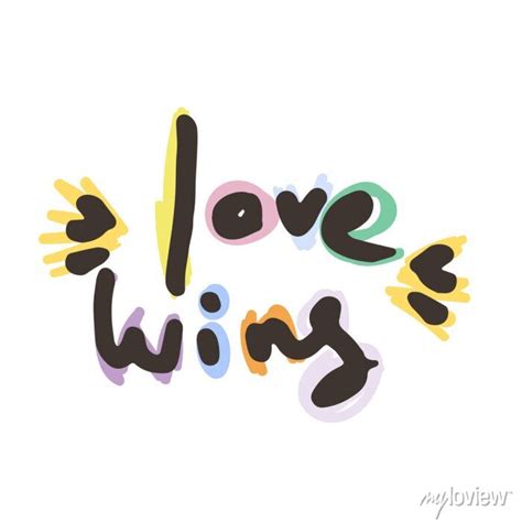 Vector Hand Draw Lettering Ink Draw Illustration For Postcard Wall