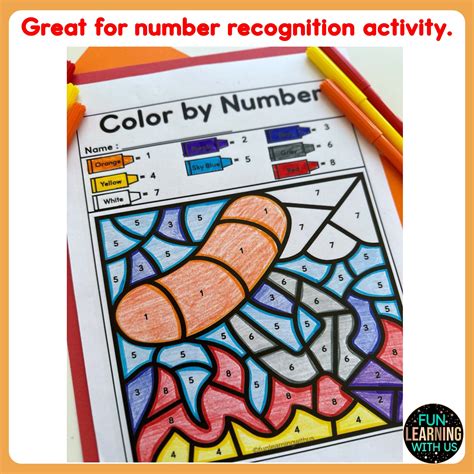 Summer Color By Number To Math Worksheet Summer Subitizing