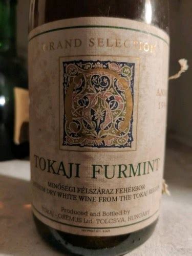 Oremus Tokaji Furmint Grand Selection Vivino US