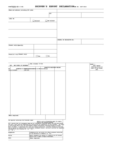 2022 Export Declaration Form Fillable Printable Pdf And Forms Handypdf