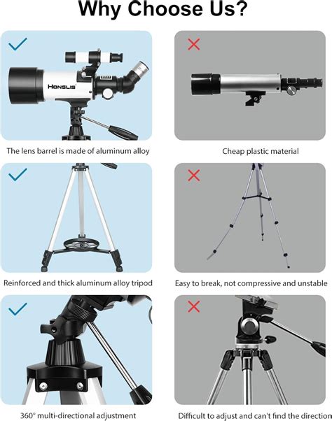 Telescopio para niños y adultos telescopios refractores astronómicos de