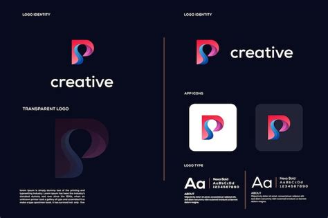 Elementos de plantilla de diseño de icono de letra p logo Vector Premium