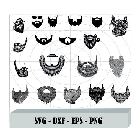 Beard SVG Bundle Beard SVG Beard Clipart Beard Cut Files Etsy Beard