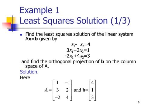 ppt 6 4 best approximation least squares powerpoint presentation free download id 5355944