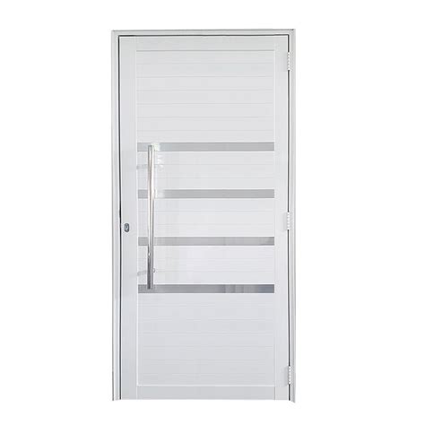 Porta Lambril de Alumínio Branco Puxador e Friso Linha Roma
