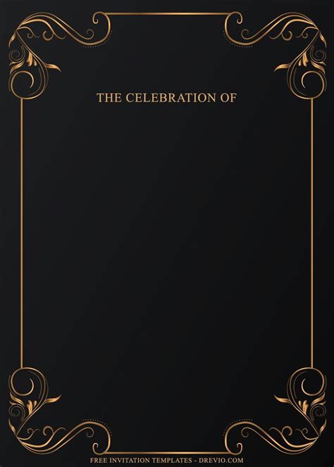 11 Stunning Luxury Gold Birthday Invitation Templates Black And Gold