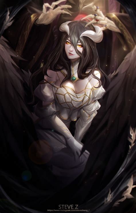 Big Boobs Long Hair Cleavage Demon Girls Overlord Anime Anime Girls Succubus Demon