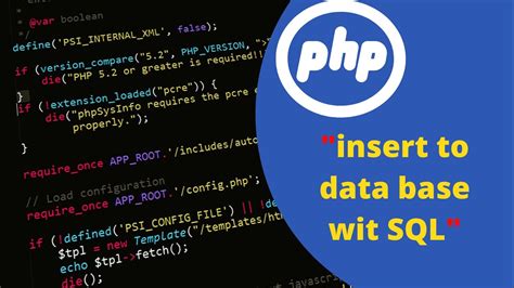 programmation débutant php sql base de donnée youtube