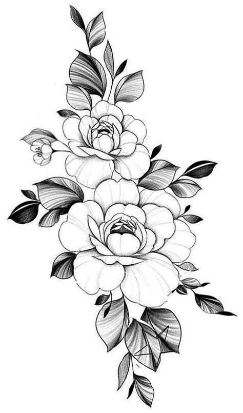 Blackwork Tattoos And Piercings Botanical Flowers Tattoo Ideas