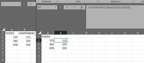 compare two columns in excel and find matches using vlookup biteseka