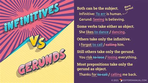 Infinitives And Gerunds How To Use With Examples The Editors Manual
