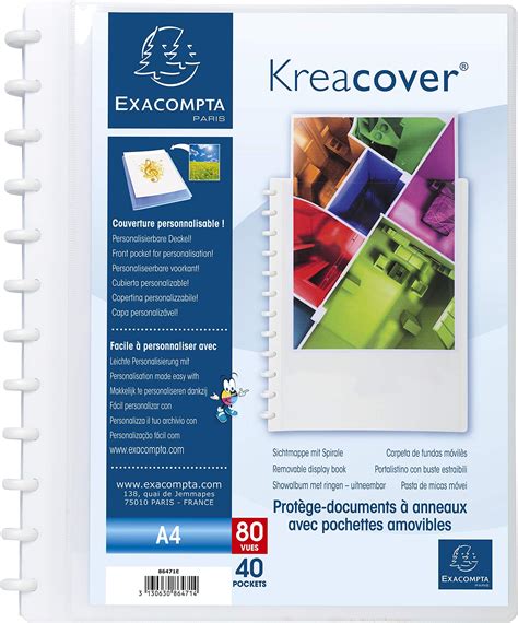 Viquel Pochettes perforées reliées pour classeur A4 Porte documents
