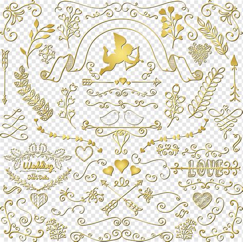 Borde amarillo dibujo diseño floral patrón de bodas de oro frontera
