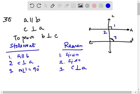 solved in exercises 28 to 30 write a formal proof of each theorem if a transversal is