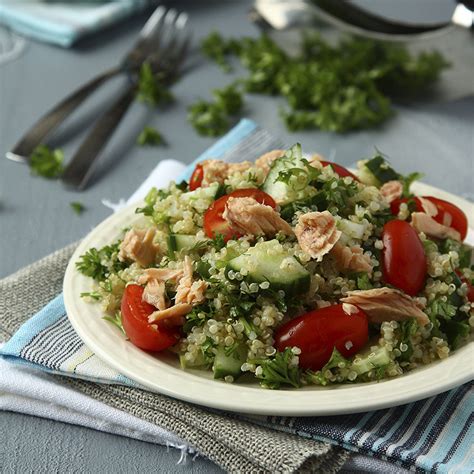 Recette Taboulé de quinoa au saumon facile rapide