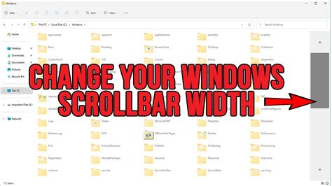 How To Change The Width Of Your Windows Scrollbars YouTube