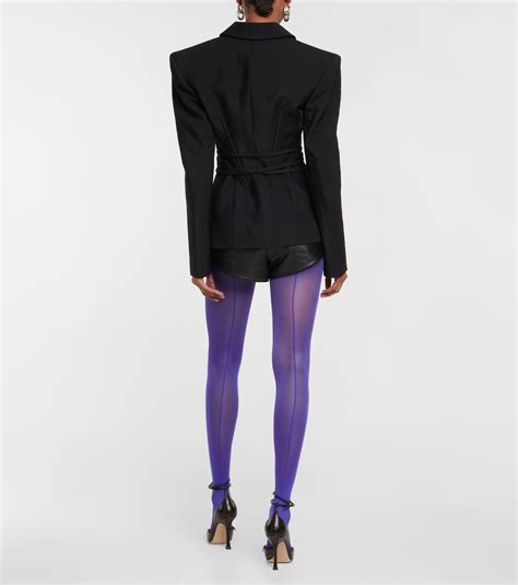 X Mugler A Tights In Blue Wolford Mytheresa