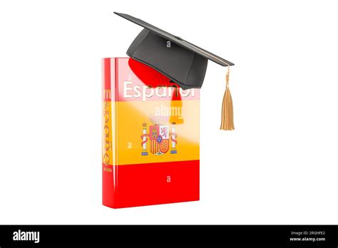 Spanish Language Textbook With Graduation Cap Learn Spanish Language