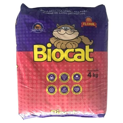 Areia Para Gato Biocat Fd X Kg Floral Submarino