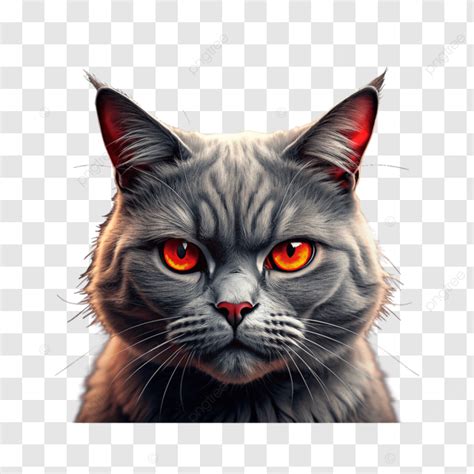 Gato Con Ojos Rojos PNG Dibujos Espantoso Asustadizo Ojo PNG Imagen