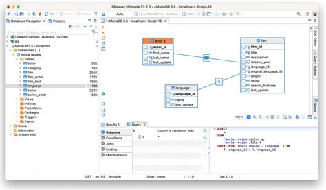 two ways to use visual query builder in dbeaver