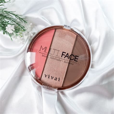 Paleta Blush Iluminador E Contorno Vivai Shopee Brasil