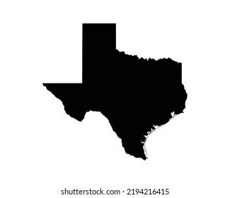 Texas Us Map Tx Usa State Stock Vector Royalty Free 2194216415