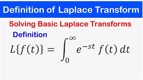 26 Definition Of Laplace Transform Solving Basic Laplace Transforms