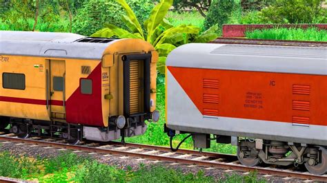ICF UTKRISHT COUPLING LHB PARCEL VAN BUMPY RAILROAD RAIL INDIAN