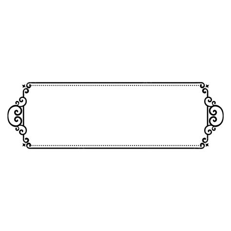 Black Text Frame Swirl Text Text Border Text Box PNG Transparent