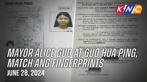 Mayor Alice Guo At Guo Hua Ping Match Ang Fingerprints Kidlat News