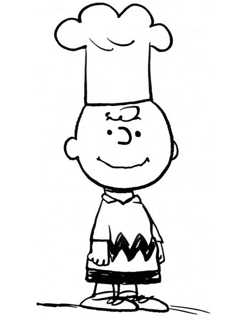 Desenhos De Charlie Brown Chap U De Chef Para Colorir E Imprimir