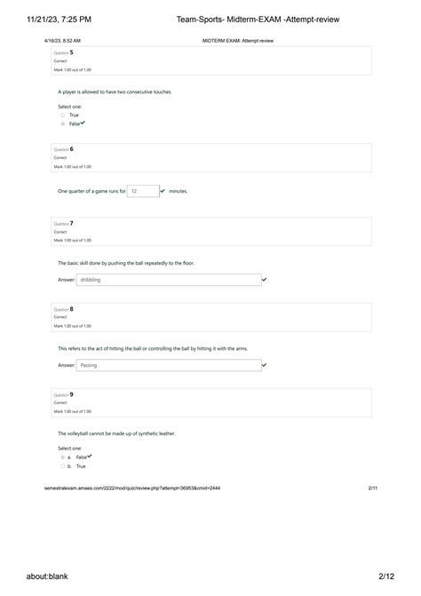 SOLUTION CS 6201 Team Sports Midterm EXAM Attempt Review Computer