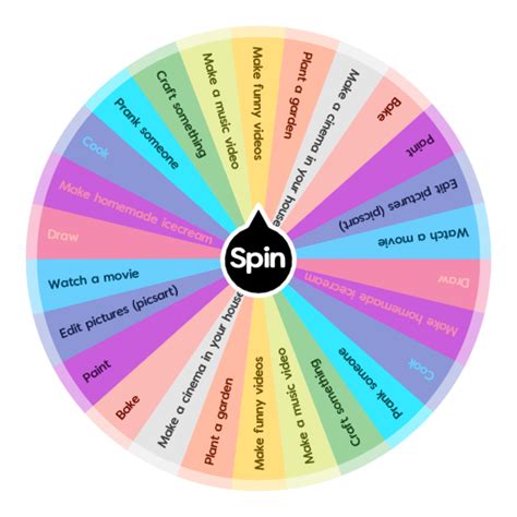 Things To Do When Youre Bored Spin The Wheel App