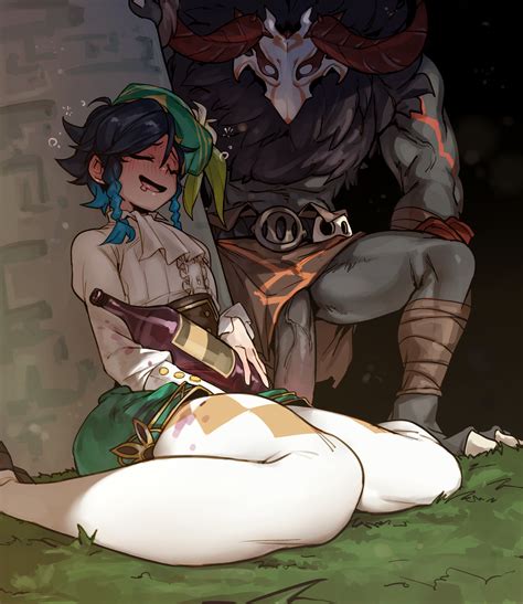 Venti Hilichurl And Mitachurl Genshin Impact Drawn By Doppel