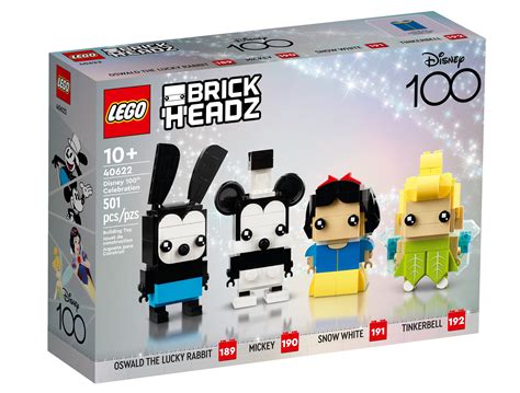 LEGO 40622 Disney 100th Celebration Brickheadz Officially Revealed