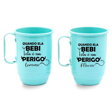 Caneca de alumínio personalizada nome