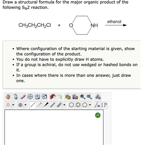 Solved Draw A Structural Formula For The Major Organic Chegg