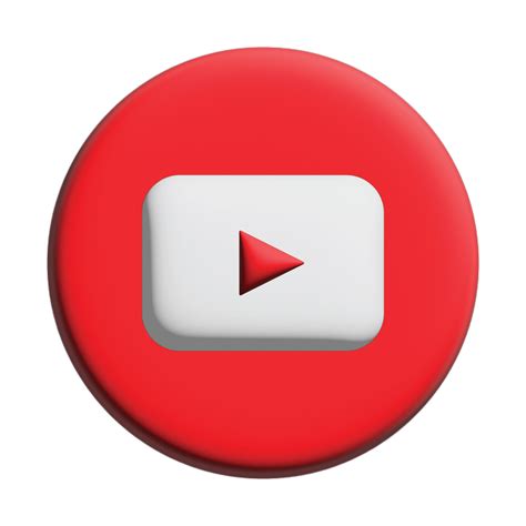 3d Youtube Logo Icono Aislado En Transparente Antecedentes 45872286 PNG
