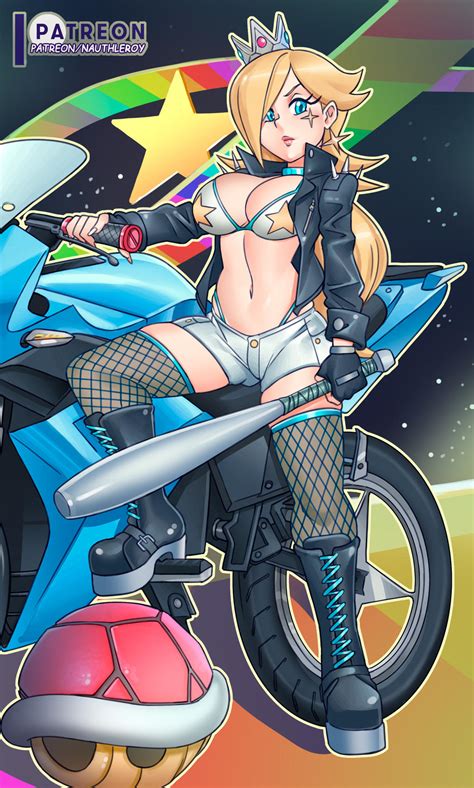Rule 34 Baseball Bat Biker Biker Girl Bikini Blonde Hair Boots Crown Mario Series Mario Kart