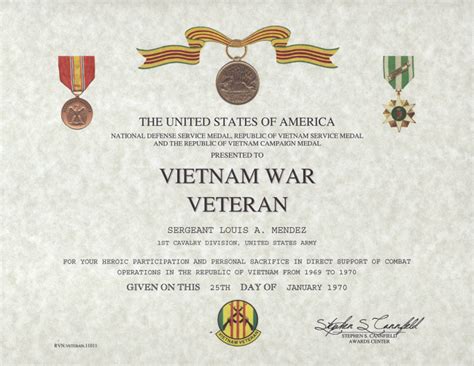 Blank Purple Heart Certificate