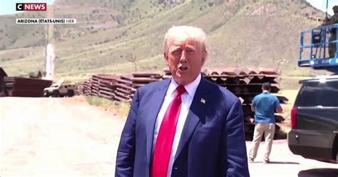 Donald Trump à la frontière américano mexicaine en Arizona en streaming
