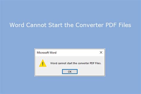 word cannot start the converter pdf files [5 solutions]