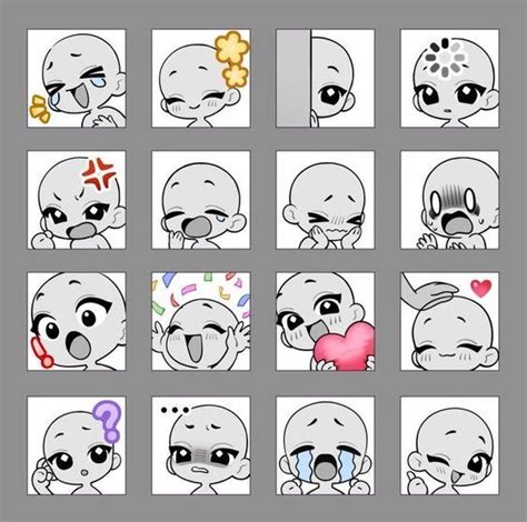 12 Diy Emote Base Pack Commercial Use For Twitch Youtube Discord Emote Bases Custom Emote Emote