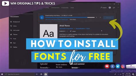 How To Install Fonts In Windows For Free In Youtube