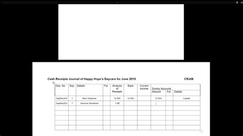 EMS Grade 8 Cash Receipts Journal 3 YouTube