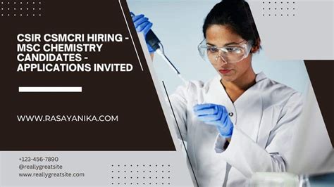 Csir Csmcri Hiring Msc Chemistry Candidates Apply